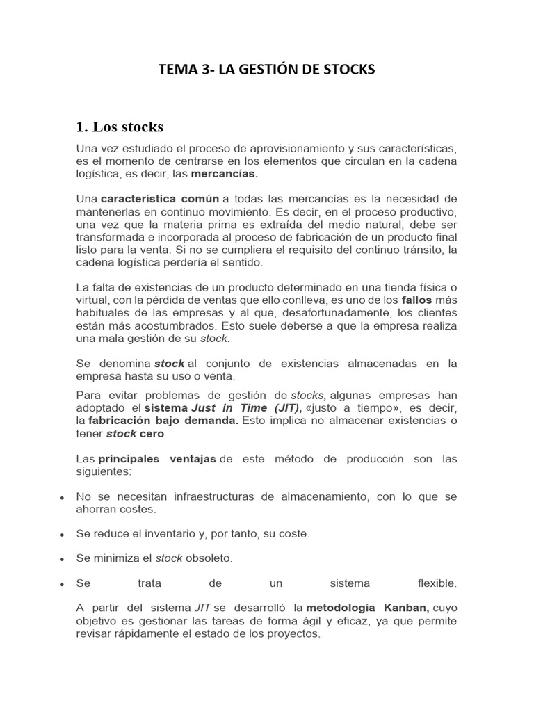 GLC TEMA 3 | PDF | Lean Manufacturing | Logística