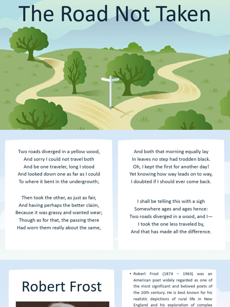 Analysis of "The Road Not Taken" | PDF | Poetry