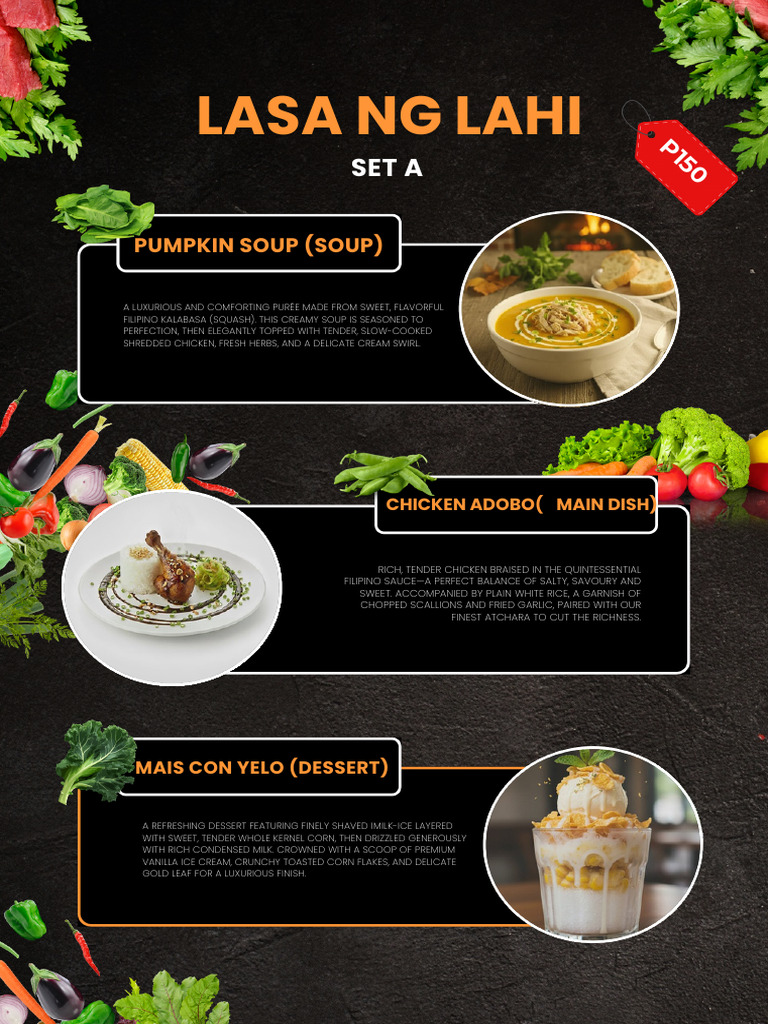 Group 2 Menu Super Mega Revised Final PDF | PDF | Foods | Food And ...