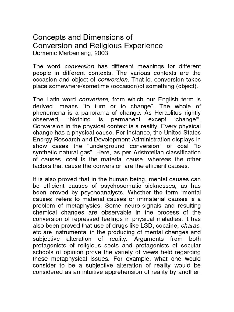 Understanding Religious Conversion Dynamics | PDF | Religious ...