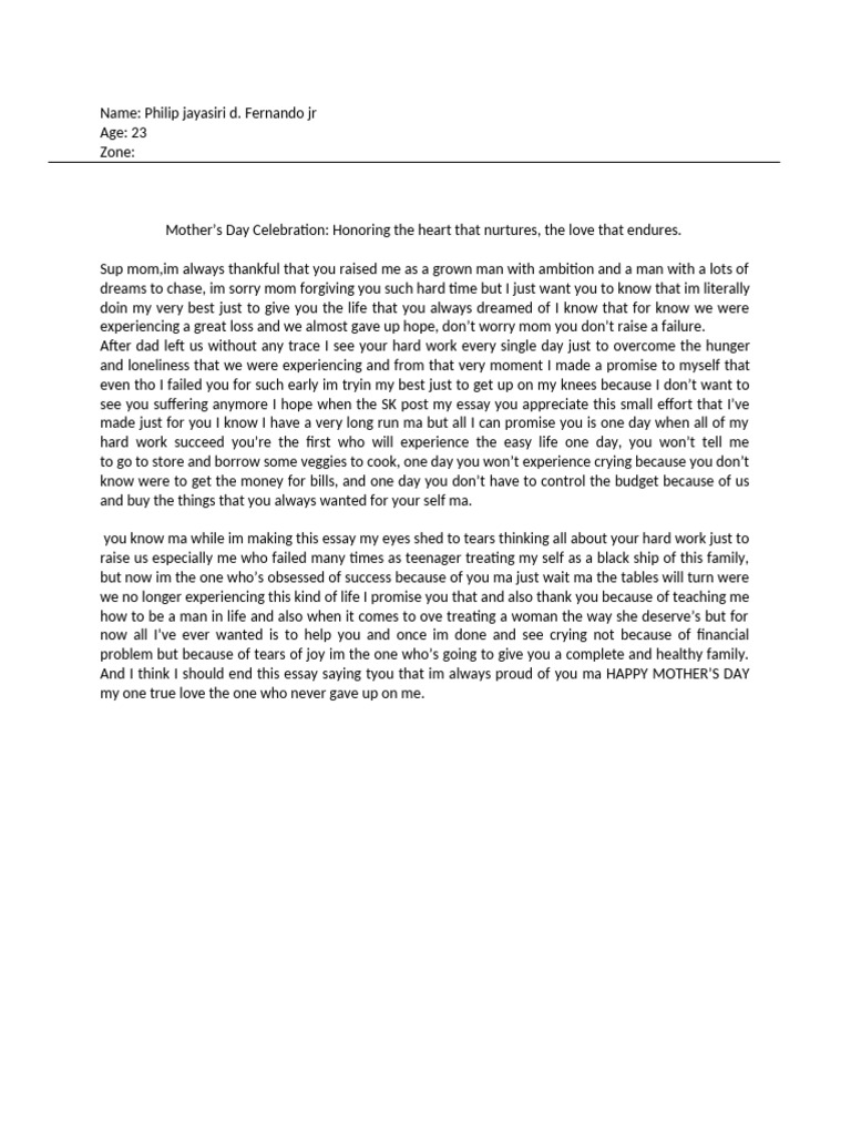 Essay Writing - Philip Jayasiri Fernando Jr. | PDF