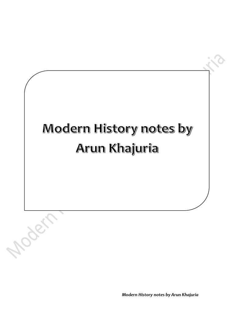 Updated Modern History Notes | PDF | British India