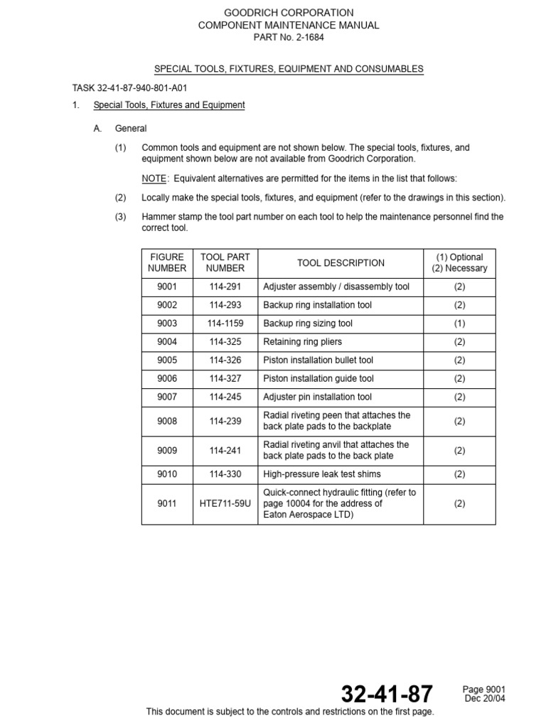 Goodrich Special Tools Maintenance Guide | PDF | Rivet | Mechanical ...