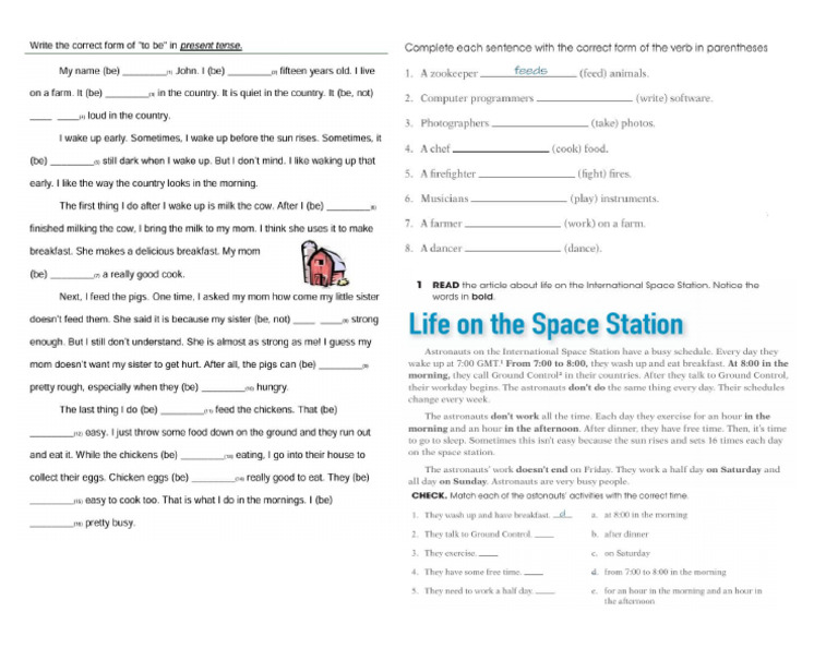 Present Simple Exercises | PDF