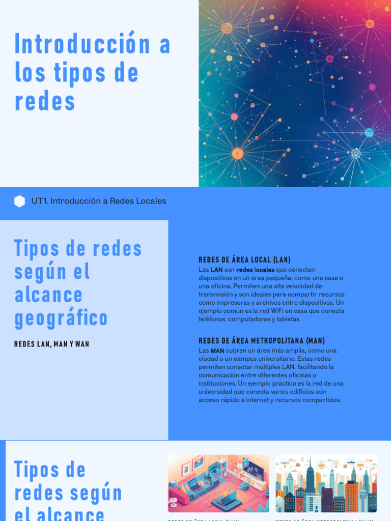 Presentación - Introducción a Los Tipos de Redes | PDF | Red de computadoras | Red de área local