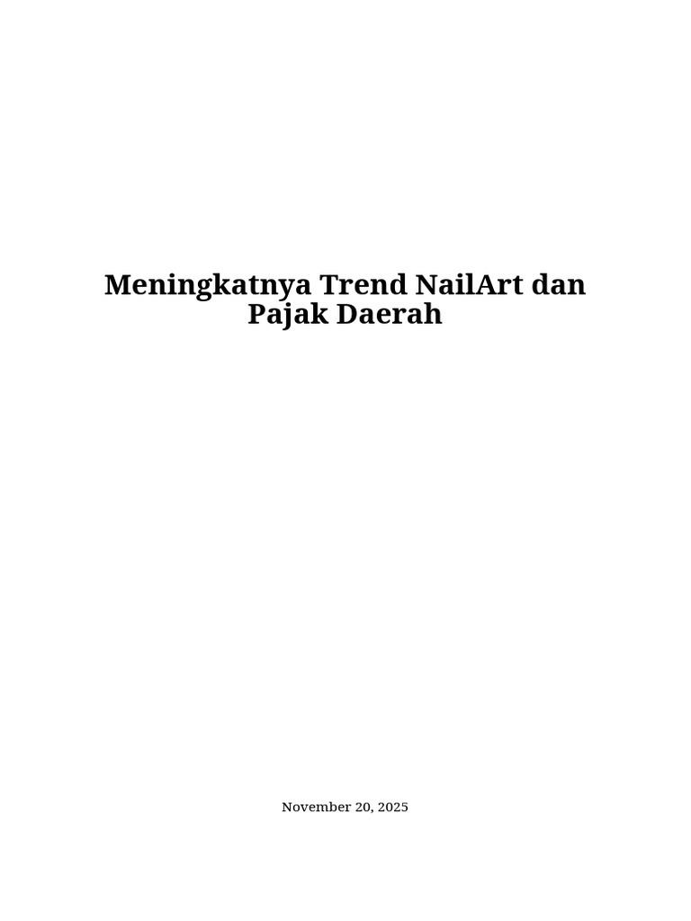 Meningkatnya Trend NailArt Dan P | PDF