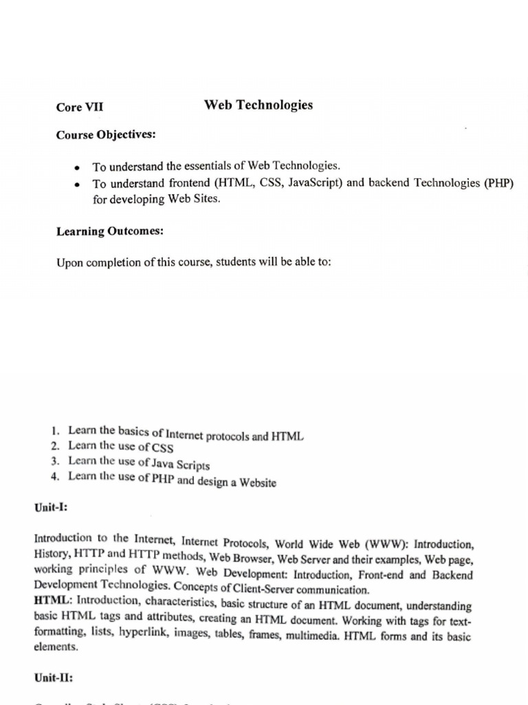 Web Technologies | PDF