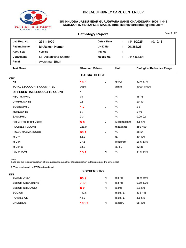 Rajesh Kumar | PDF | Kidney | Potassium
