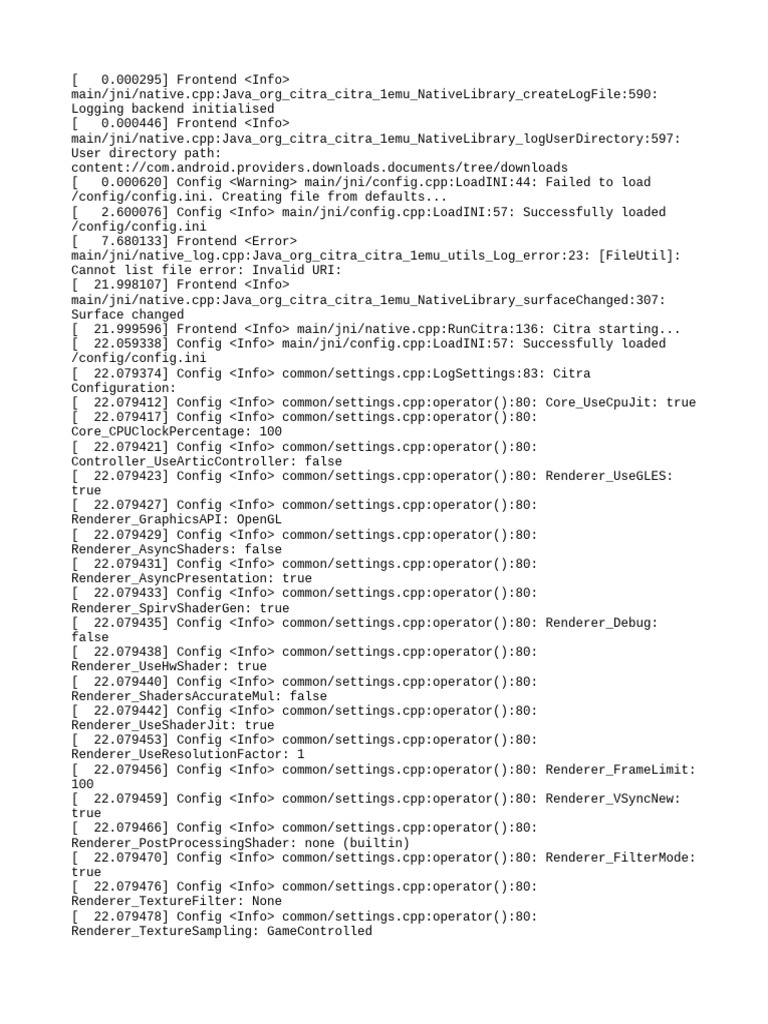 citra_log | PDF | Computing Platforms | System Software
