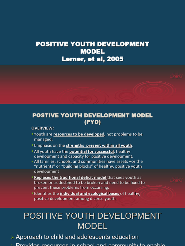 Positive Youth Development Model Overview | PDF | Youth | Self Esteem