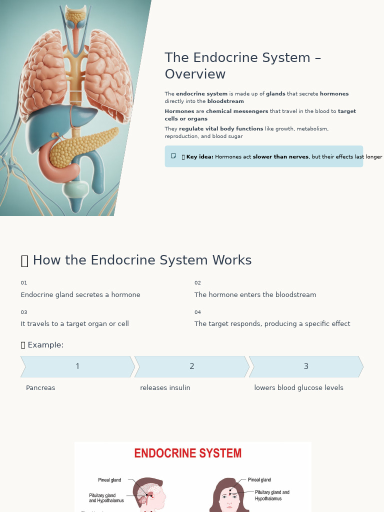 Endocrine System Overview and Functions | PDF | Hormone | Endocrine System