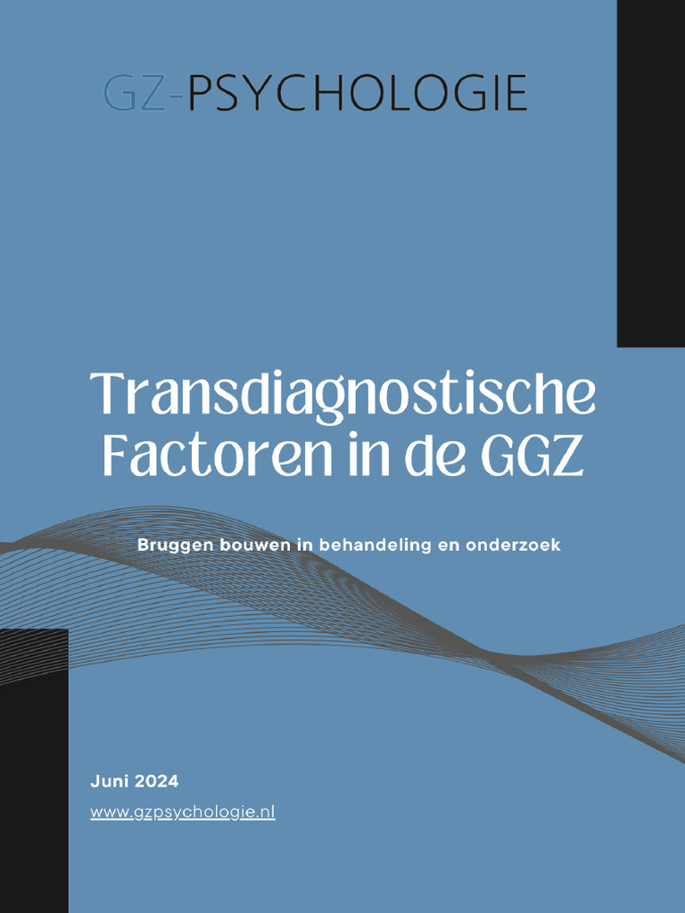 Whitepaper Transdiagnostische Factoren in de Geestelijke ...