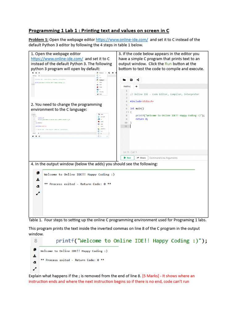 ProgrammingLab 1 FrantisekKadlec B00175396 | PDF | Integer (Computer ...