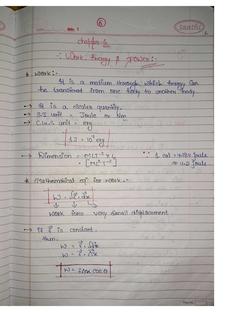 Class 11 Physics Chapter 6 | PDF