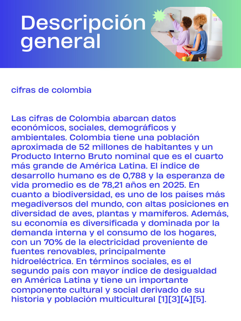 Cifras Clave de Colombia: Economía y Sociedad | PDF | Colombia | Economias