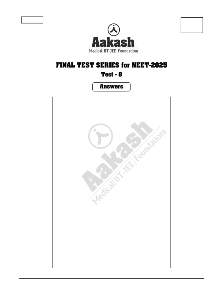 FTS-08B(P1)_04-04-2025_Sol_Ans key_250404_173951 | PDF