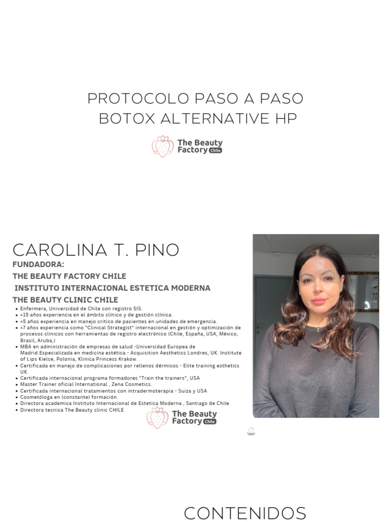 Protocolo Alumnos Botox Alternative HP PDF | PDF | Colágeno | Toxina ...