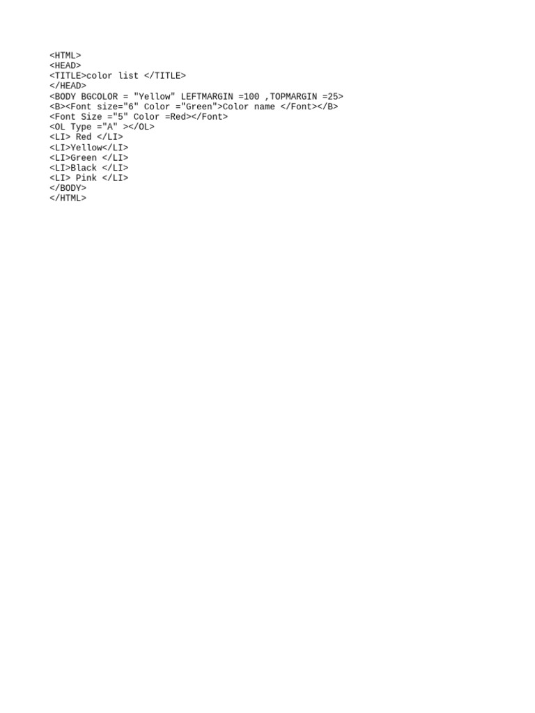 Color HTML | PDF