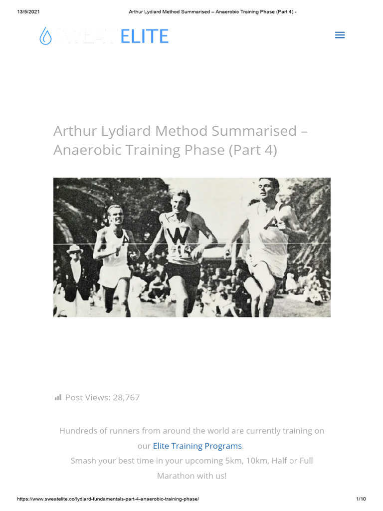 Arthur Lydiard Method Summarised - Anaerobic Training Phase (Part 4 ...