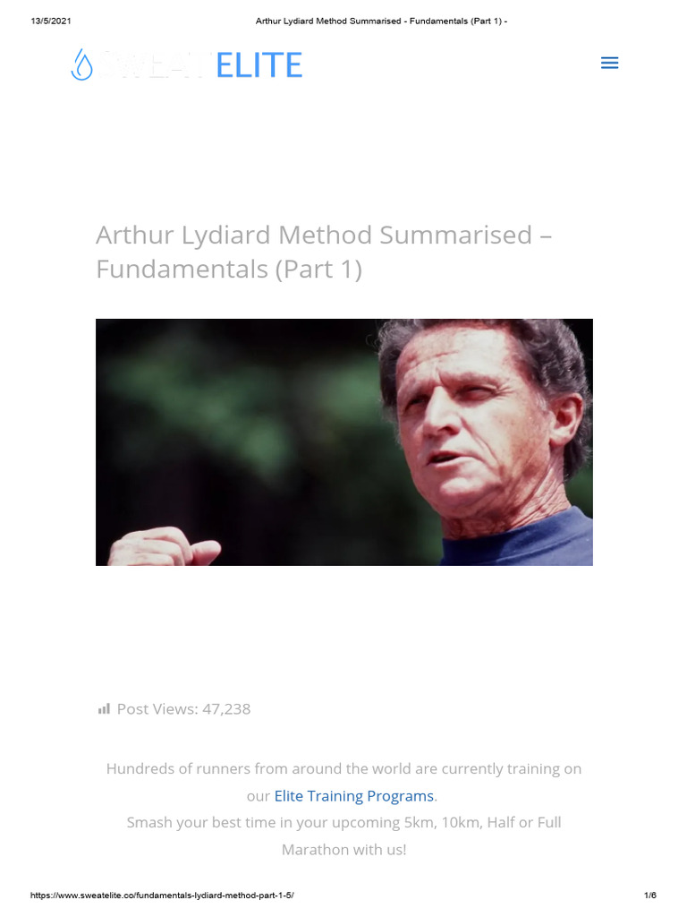 Arthur Lydiard Method Summarised - Fundamentals (Part 1) | PDF ...