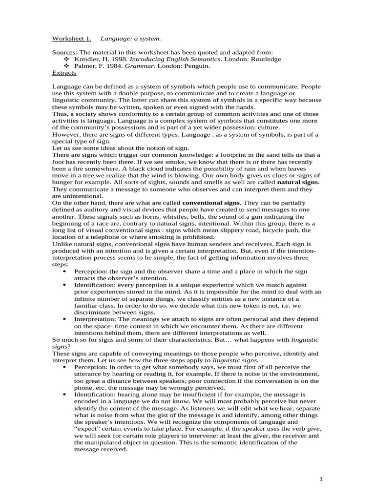 3rd Linguistic SignsTexts | PDF | Perception | Communication