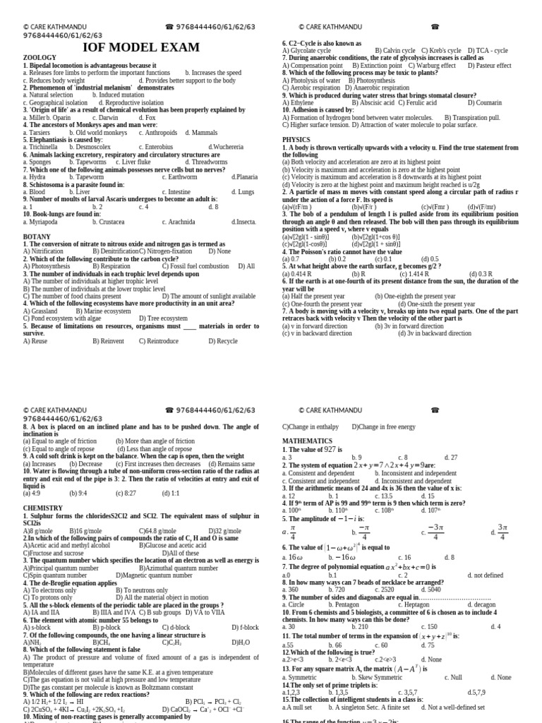 Iof Model 1 | PDF | Ecosystem | Gases