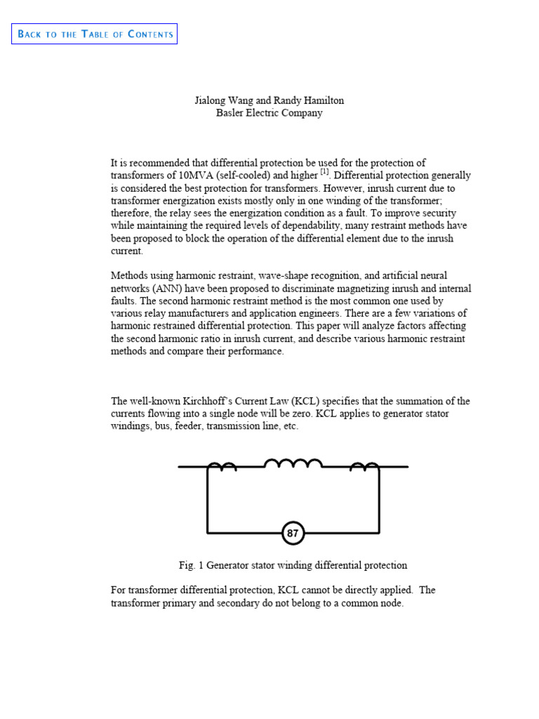 Transformer Inrush Current Analysis | PDF | Transformer | Harmonic