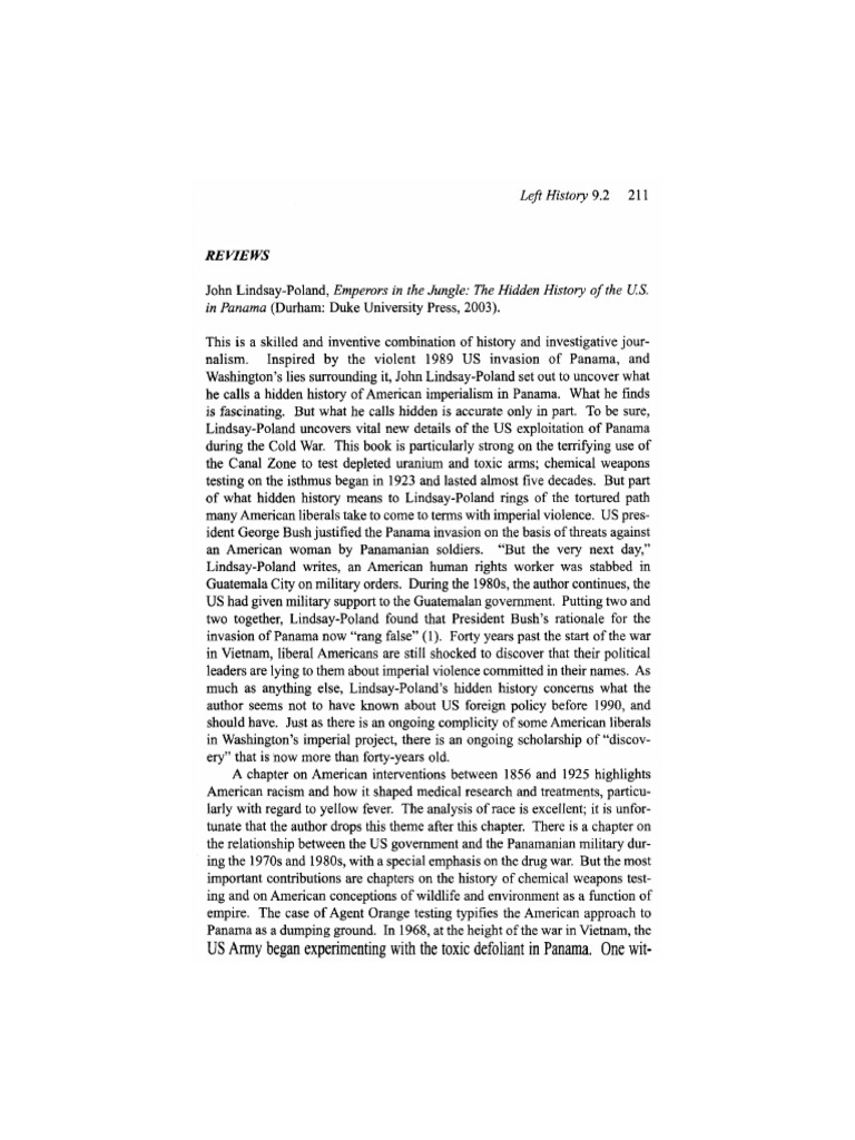 Review: Emperors in The Jungle The Hidden History of The US | PDF ...