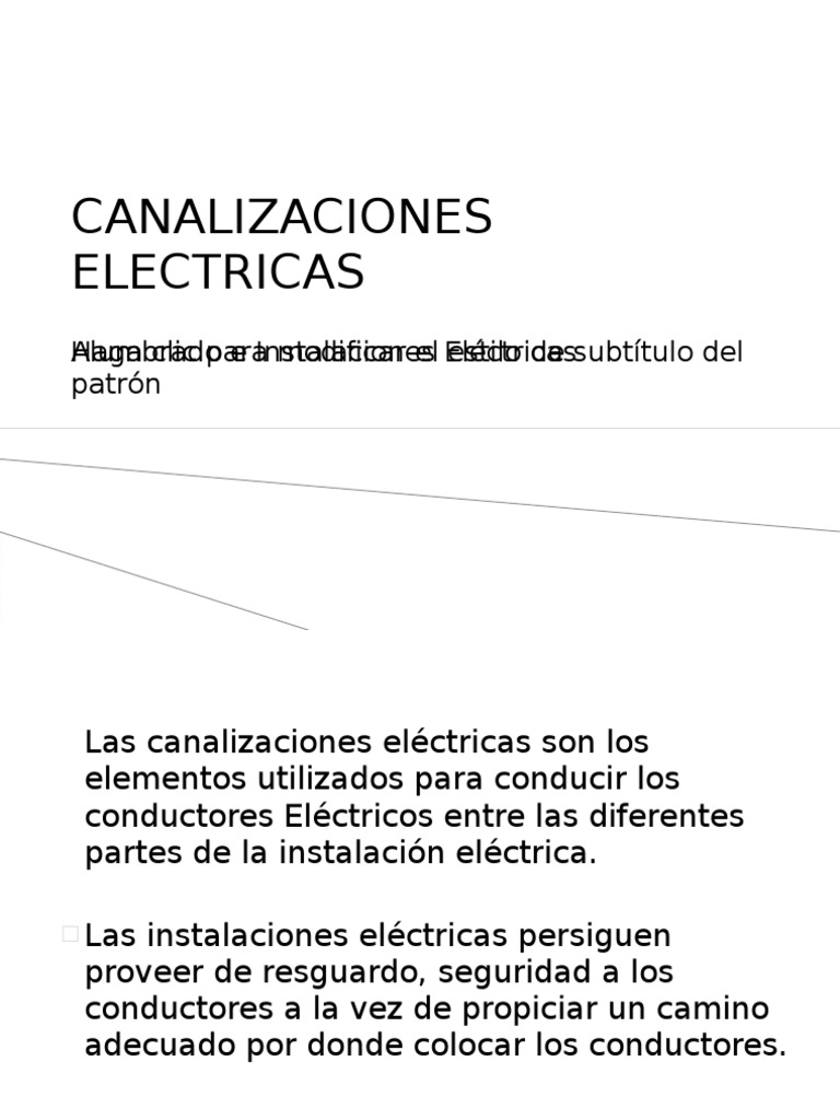 Canalizaciones Electricas | PDF | Tubería (transporte de fluidos) | Rieles