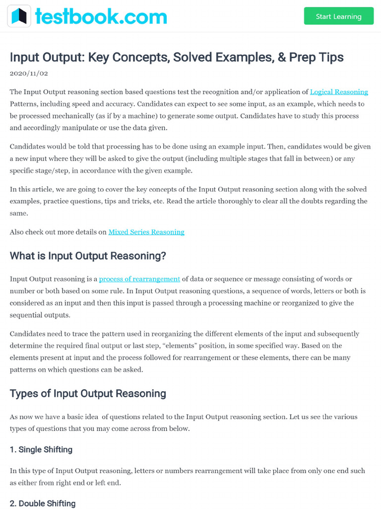 Input Output Reasoning c75034d6 | PDF