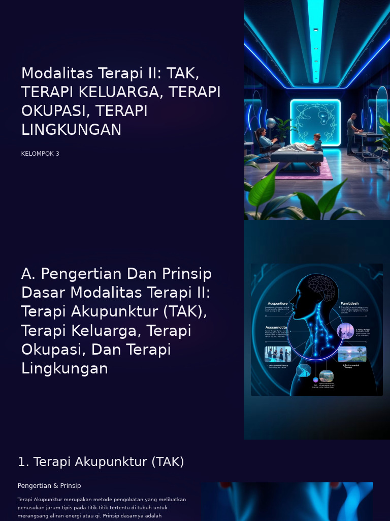 Modalitas Terapi II TAK TERAPI KELUARGA TERAPI OKUPASI TERAPI ...