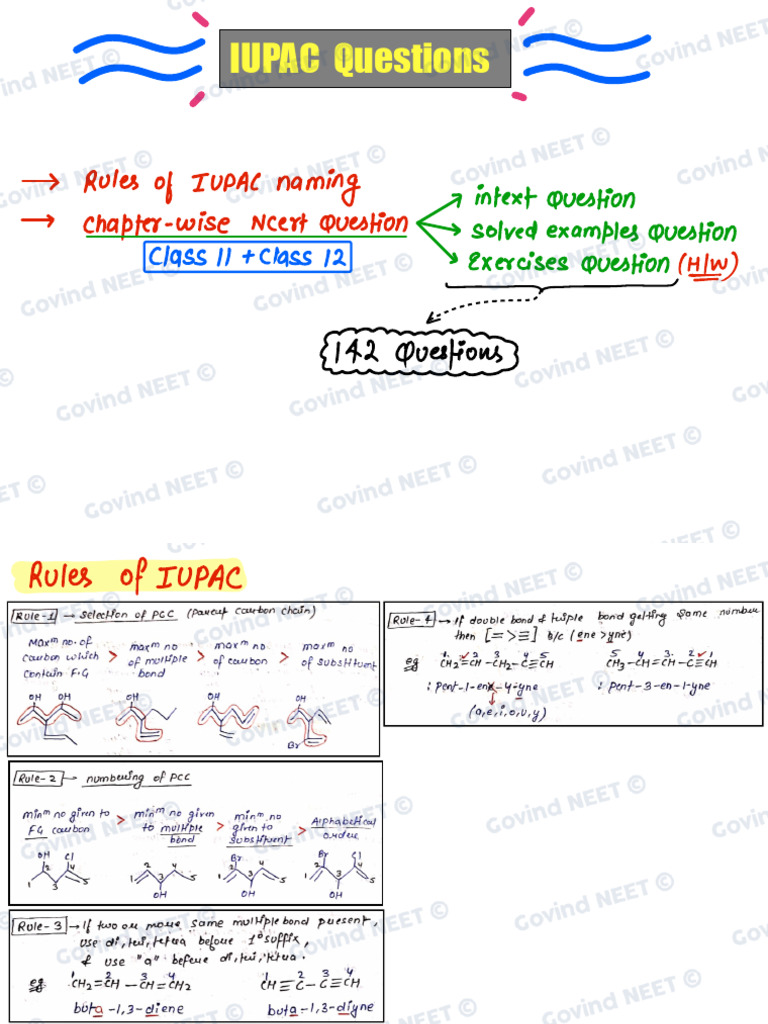 Iupac Assignment | PDF