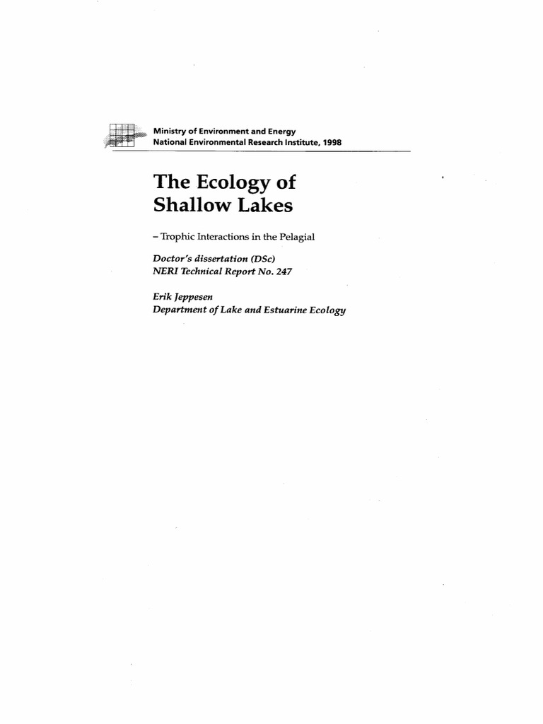 The Ecology of Shallow Lakes | PDF