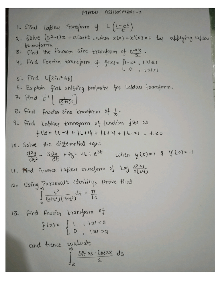 Maths Assignment 2 | PDF