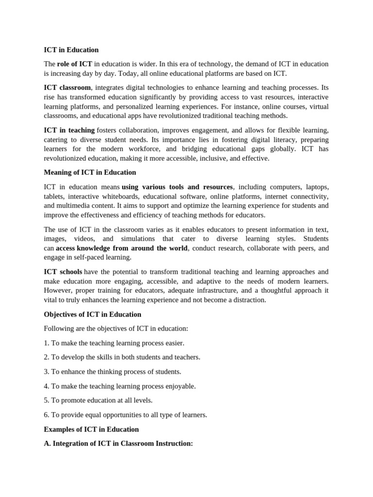 Applications of Information and Communication Technology | PDF | Educational Technology | Multimedia