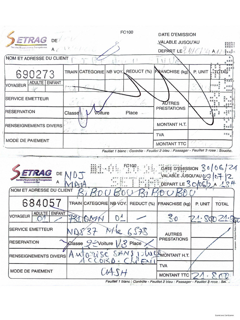 Billet M.diboUBOU Pour Remboursement (1) | PDF