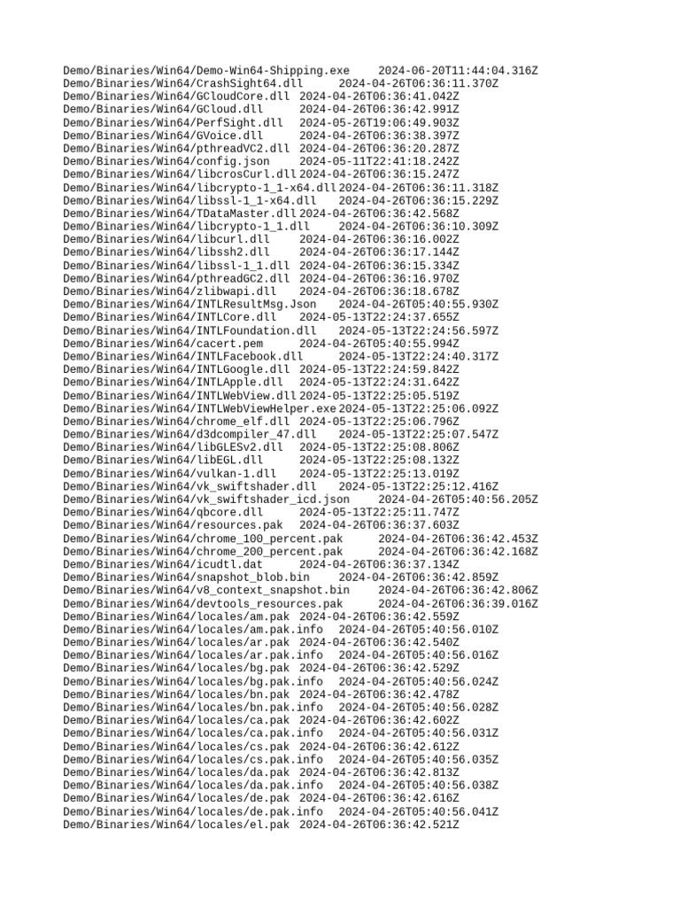 Win64 Demo Binaries and DLLs List | PDF | Computing Platforms ...