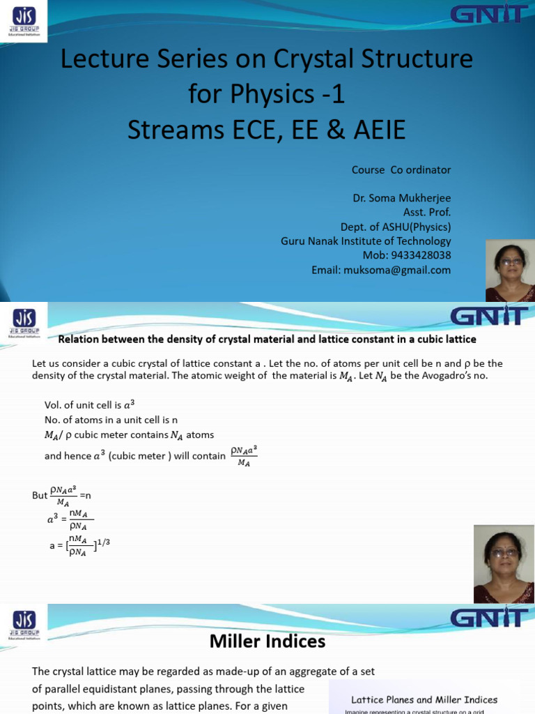 Crystal Structure Lecture 3 | PDF | Crystal Structure | Condensed Matter Physics