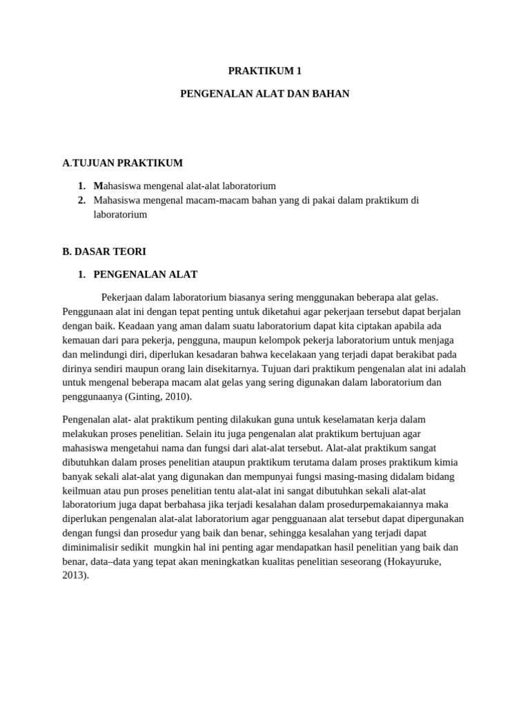 PRATIKUM KIMDAS 1 | PDF