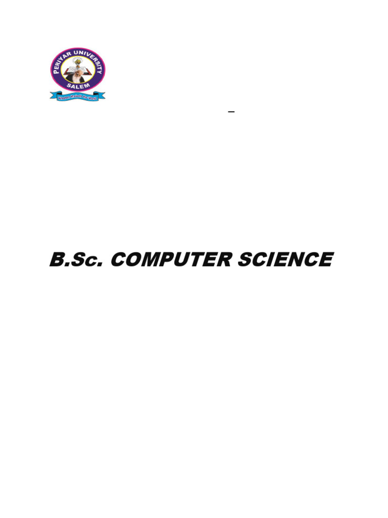 B.Sc. Computer Science Syllabus 2021-2022 | PDF | Variable (Computer ...