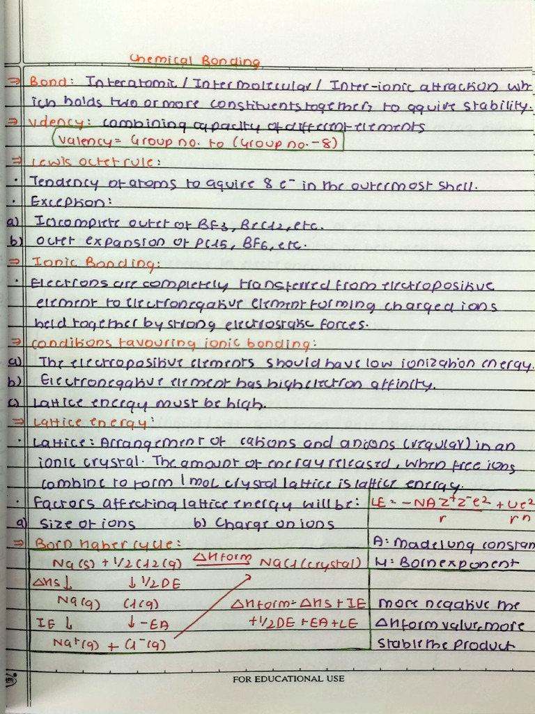 Inorganic Chemistry Notes | PDF
