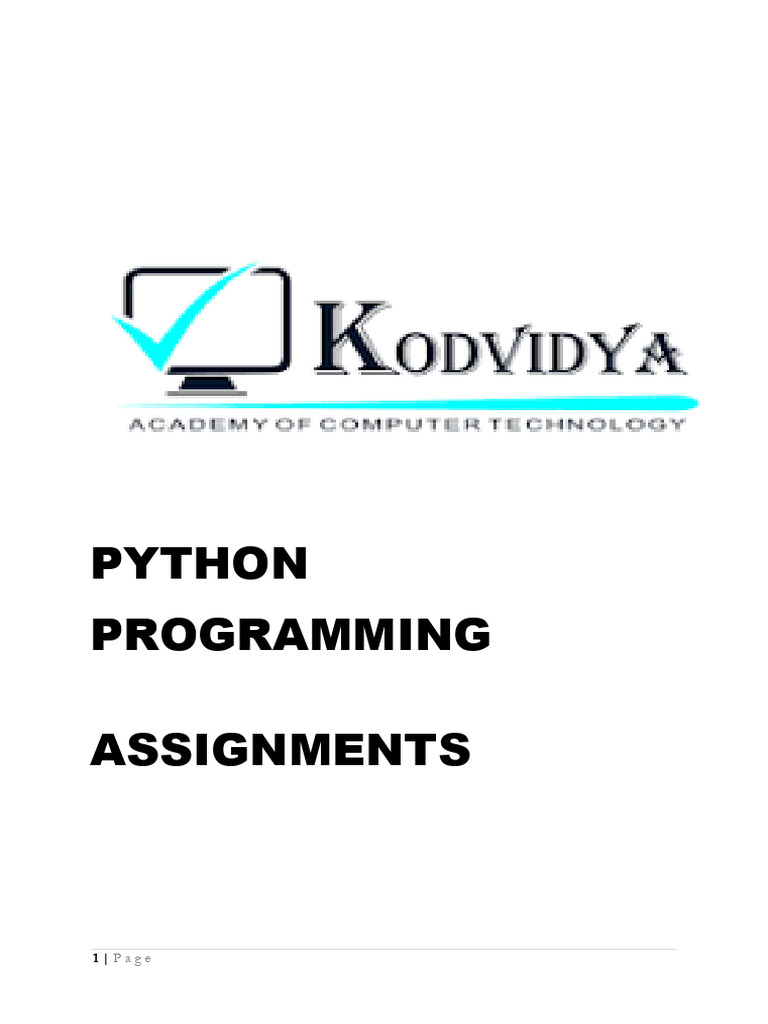 Python Assignments | PDF | Parameter (Computer Programming) | Control Flow