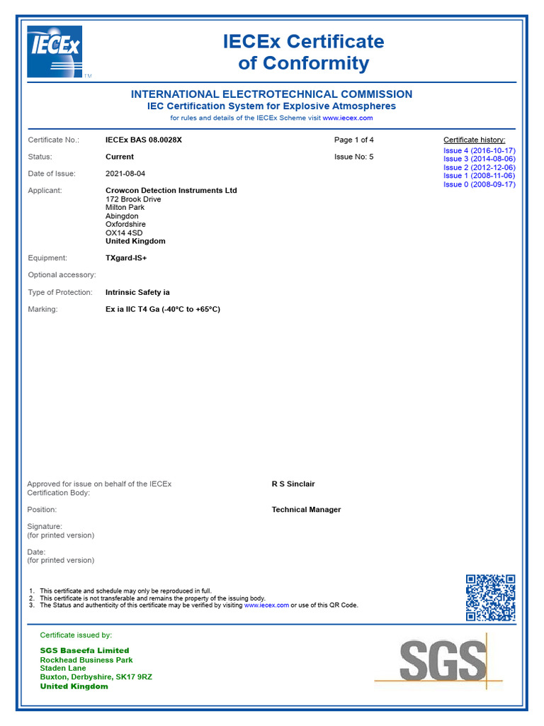 IECEx_BAS_08.0028X_005 | PDF | International Electrotechnical Commission