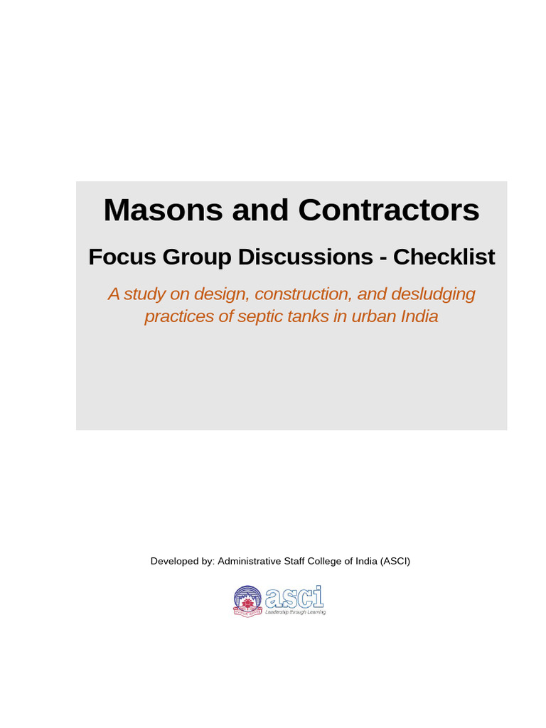 1. Masons or Contractors - Checklist for FGD 11-12-24 (1) | PDF