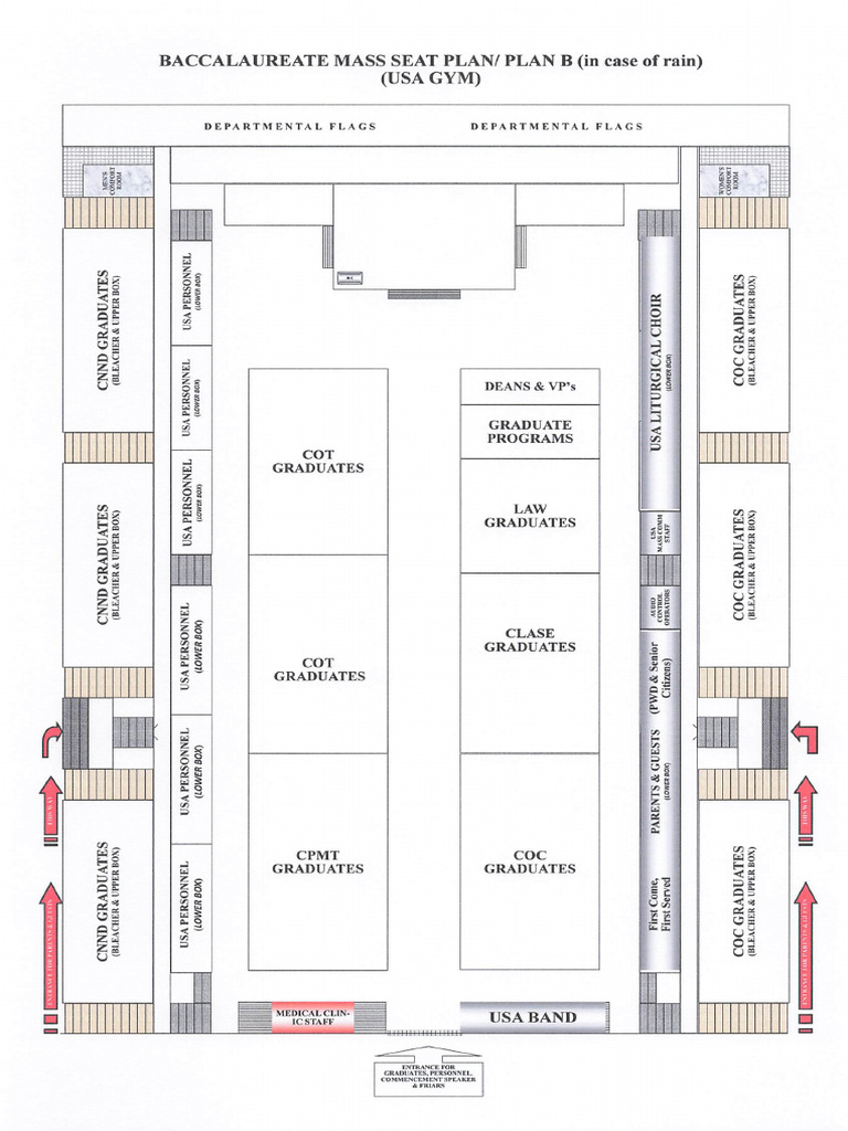 Baccalaureate Mass Seat Plan Plan A and B | PDF
