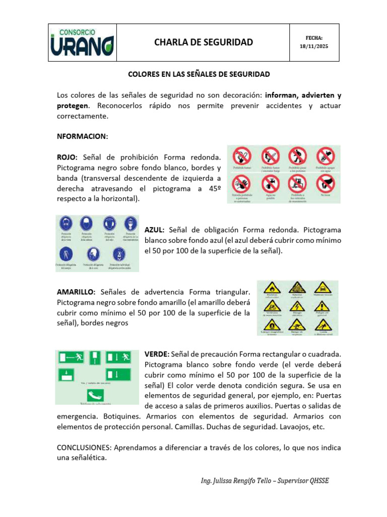 Colores en Señales de Seguridad: Guía Esencial | PDF