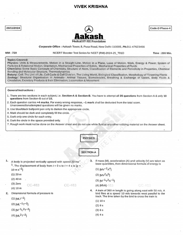 NBTS-01 Code D RM(P4) 20 11 2024(1) | PDF