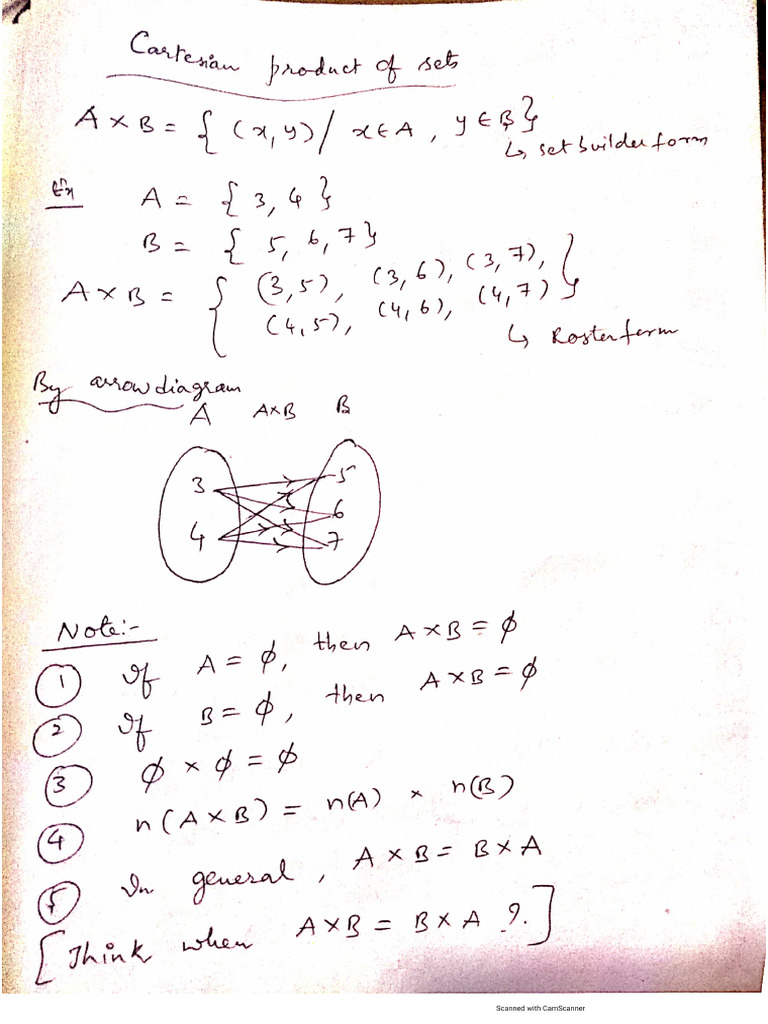 Cartesian Product and Relations | PDF