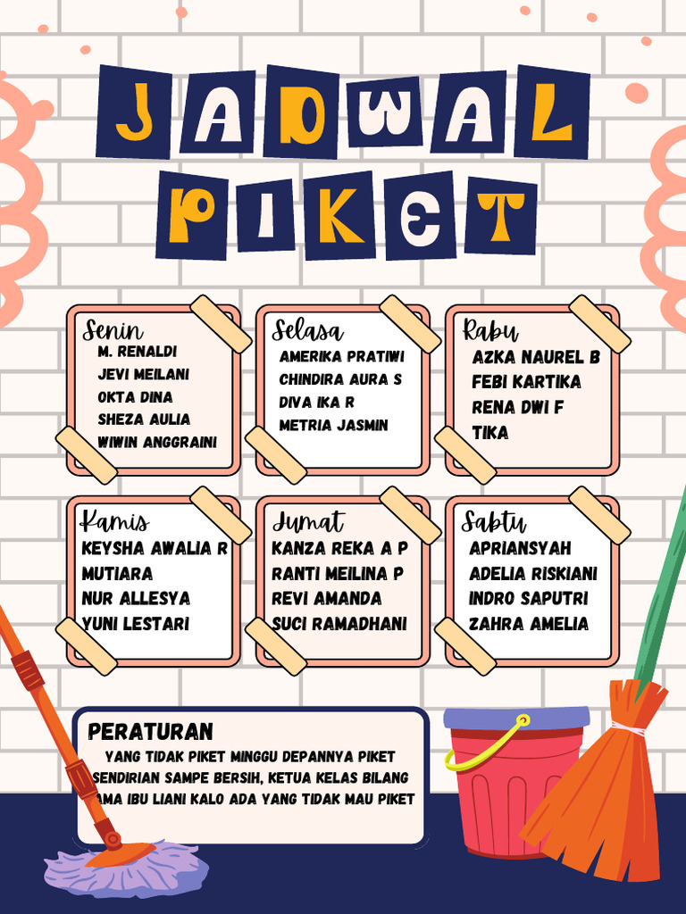 Biru Dan Merah Muda Ceria Jadwal Piket Kelas Dokumen A4_20250715_210606 ...