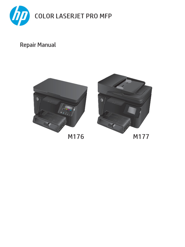 HP CLJ Pro m176 m177 Repair Manual | PDF | Image Scanner ...